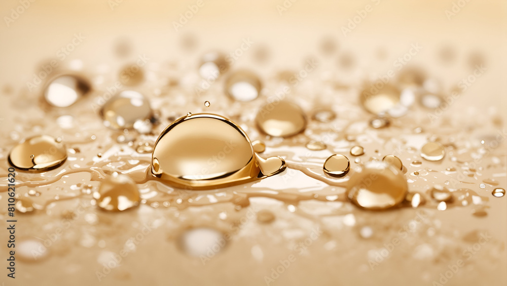 Realistic water droplets on cream color background design wallpaper ...