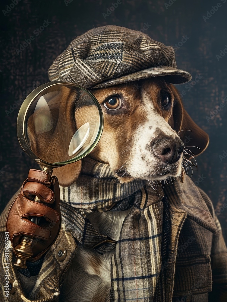 Dog Detective An AIEnhanced Canine Inspects Clues with Magnifying Glass ...