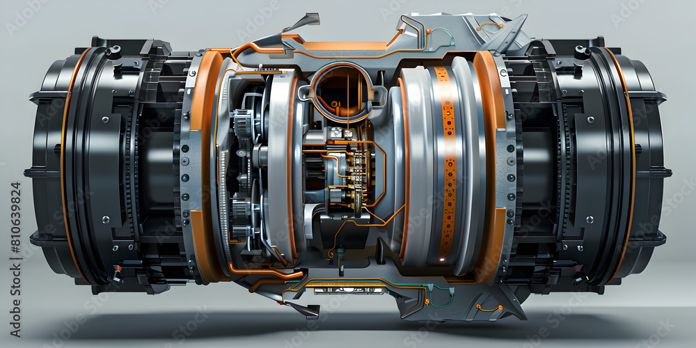 Asynchronous industrial electric motor for a chemical centrifugal pump ...
