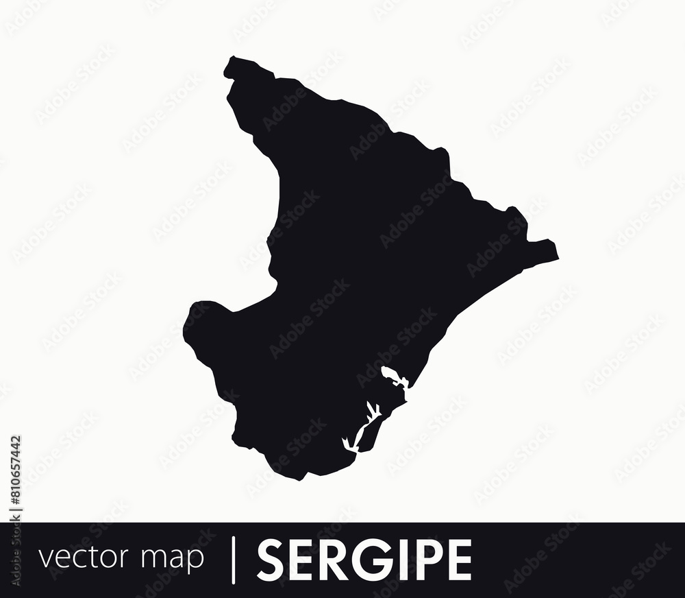 Sergipe state map. Federative unit of Brazil. Vector map for any needs ...