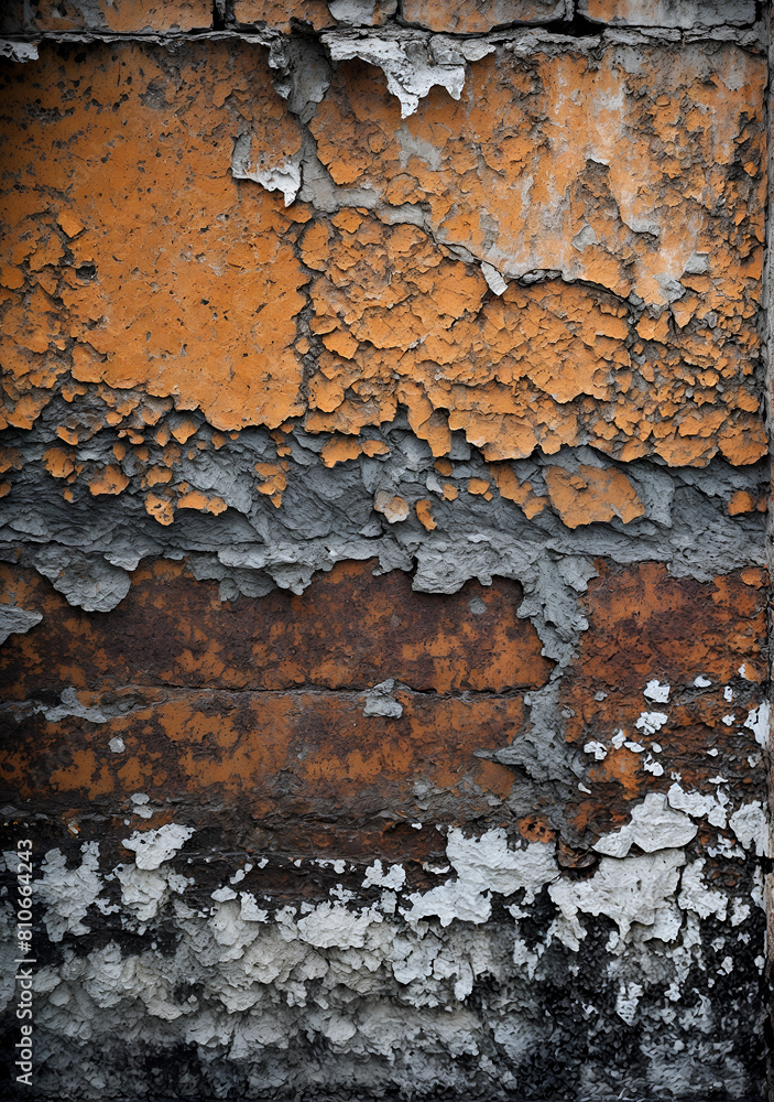 Old grunge wall texture with peeling paint. Urban decay wallpaper ...
