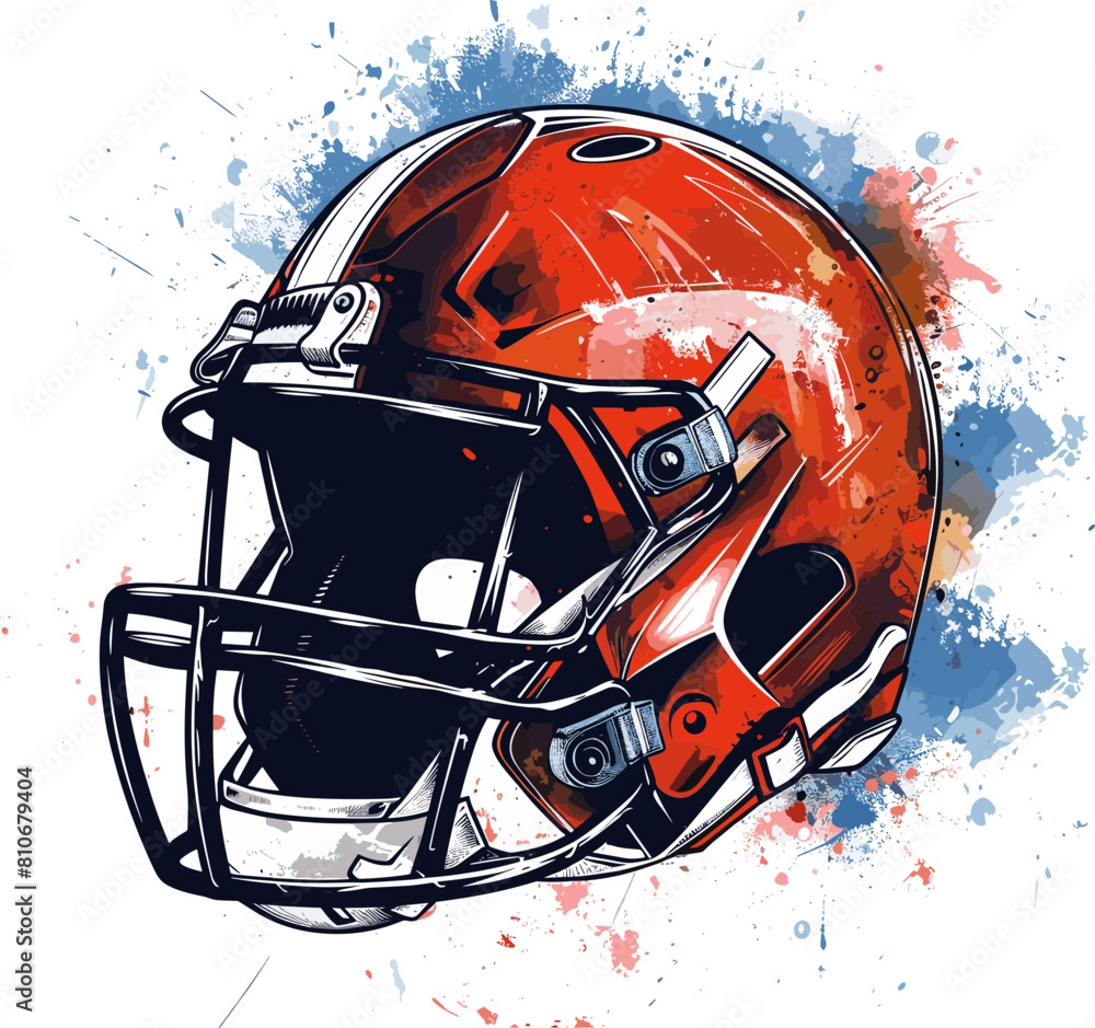 American football helmet clipart design illustration Stock Vector ...