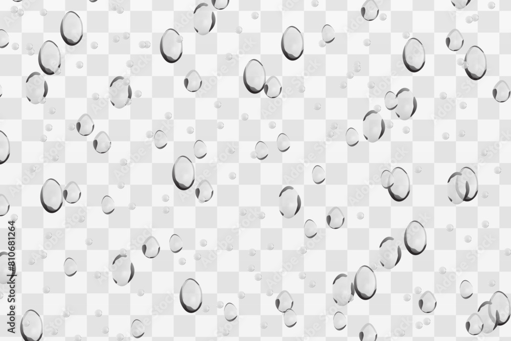 Water droplets condensation drops realistic overlay background Stock ...