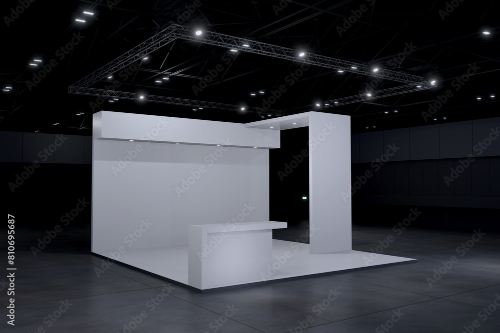 Exhibition stand for mockup and Corporate identity,Display design.Empty ...