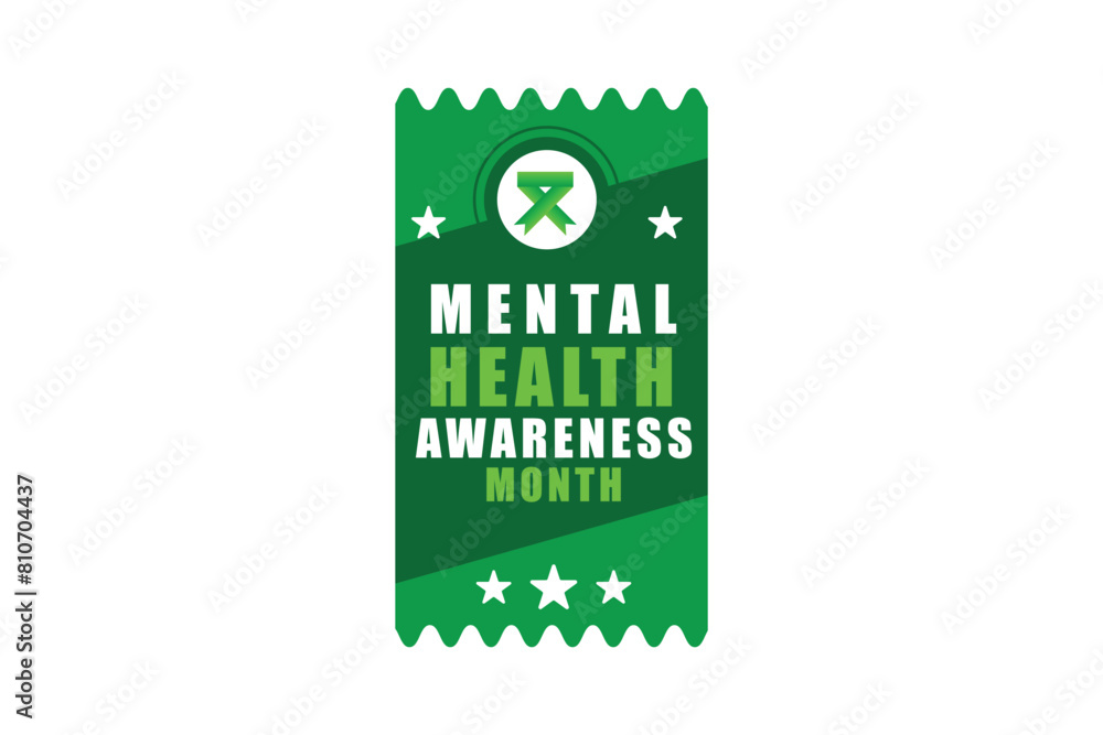 Mental Health Awareness Month in May. Annual campaign in United States ...