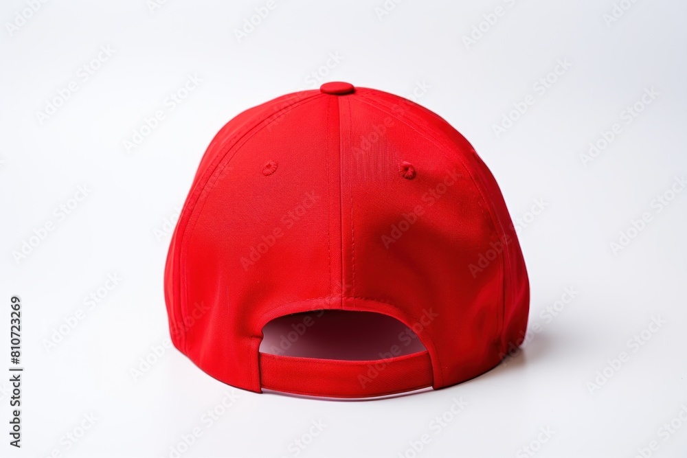 red baseball cap back view for mockup on white background Stock Photo ...