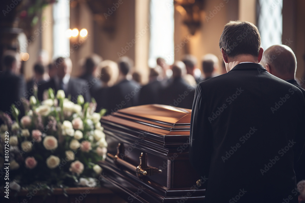 Sad bury ceremony at old cemetery church funeral farewell rest in peace ...
