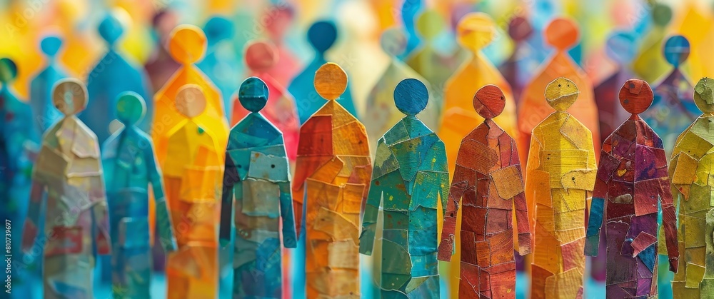 People of all colors holding hands, inclusive business mindset values ...