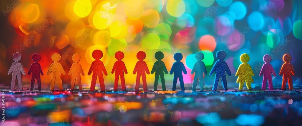 People of all colors holding hands, inclusive business mindset values ...