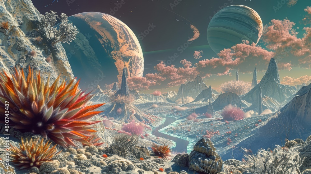 On a gas giant s habitable moon, floating organisms cluster in the ...