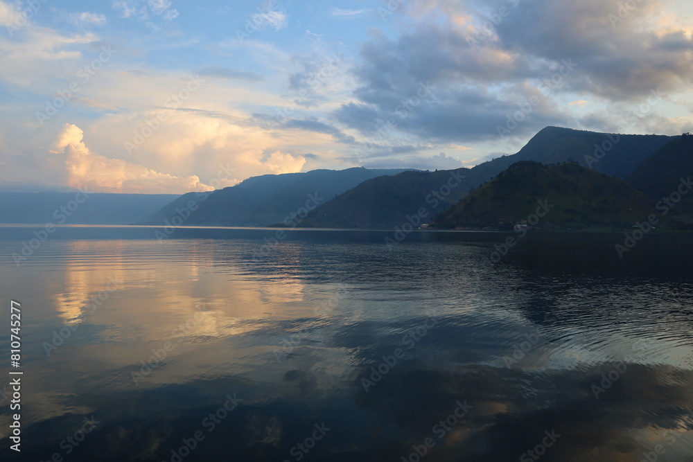 Stunning scenery of volcanic lake Toba - largest and deepest crater ...