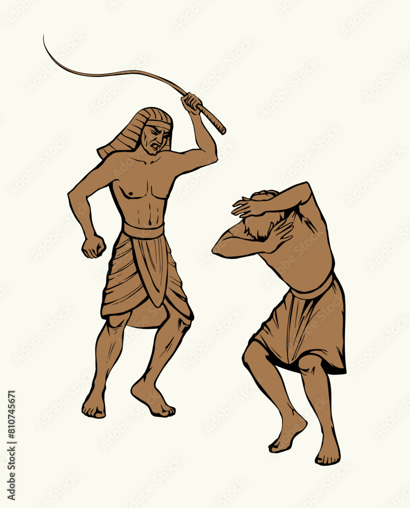 Vector drawing. Man protect himself from the punishment Stock Vector ...