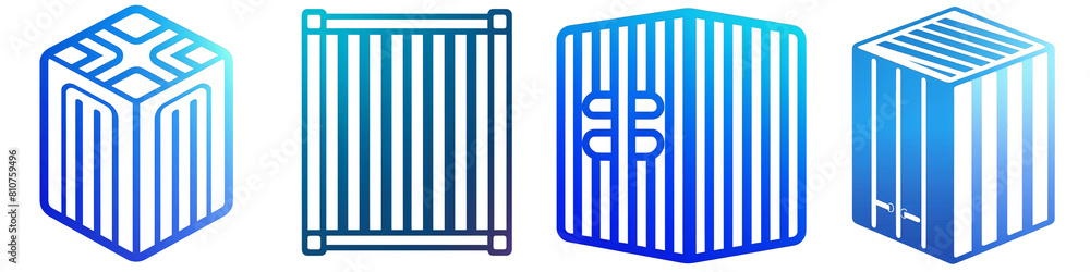 Container clipart collection, symbol, logos, icons isolated on ...