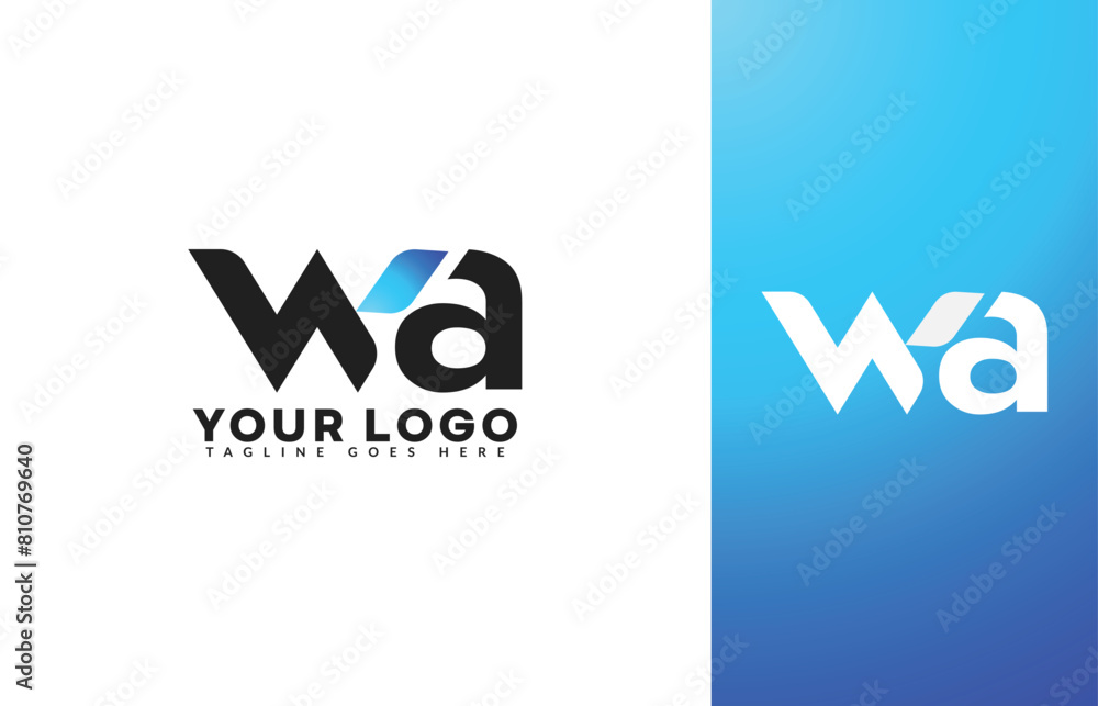 WA Logo best for companies start with letter wa- modern logo typo wa ...