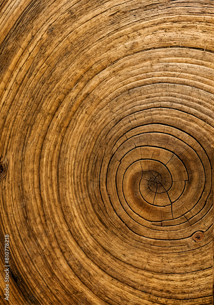 Organic wood texture with tree rings. A smooth wooden texture ...