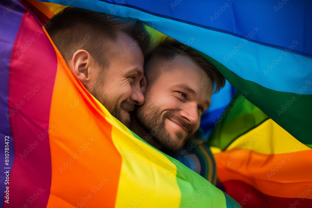 Nonformal stylish gay person on gay pride month holiday made by ...
