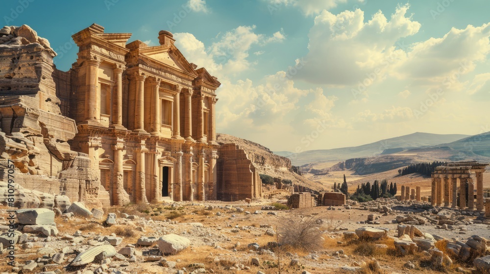 Cultural Loss: Show the ruins of iconic landmarks and cultural heritage ...