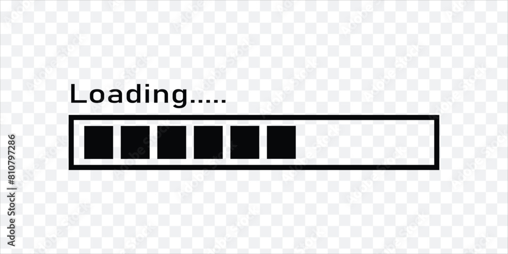 Set of round loading icons. Progress load icons for UI design with transparent background. Stock ...