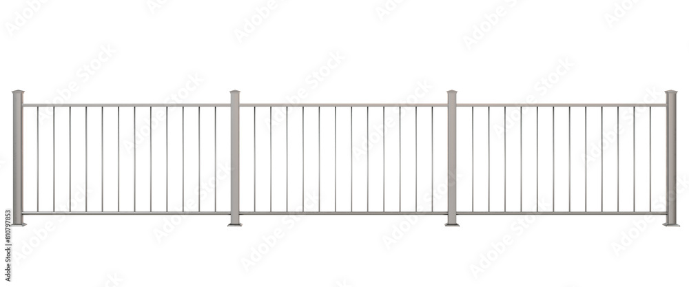 Minimalist Handrail Design: 3D render features a sleek metal handrail ...