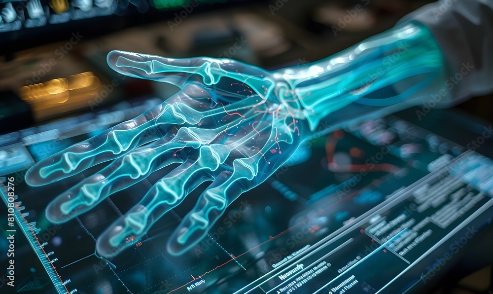 orthopedic surgery procedures involving the hand bones, using x-ray ...