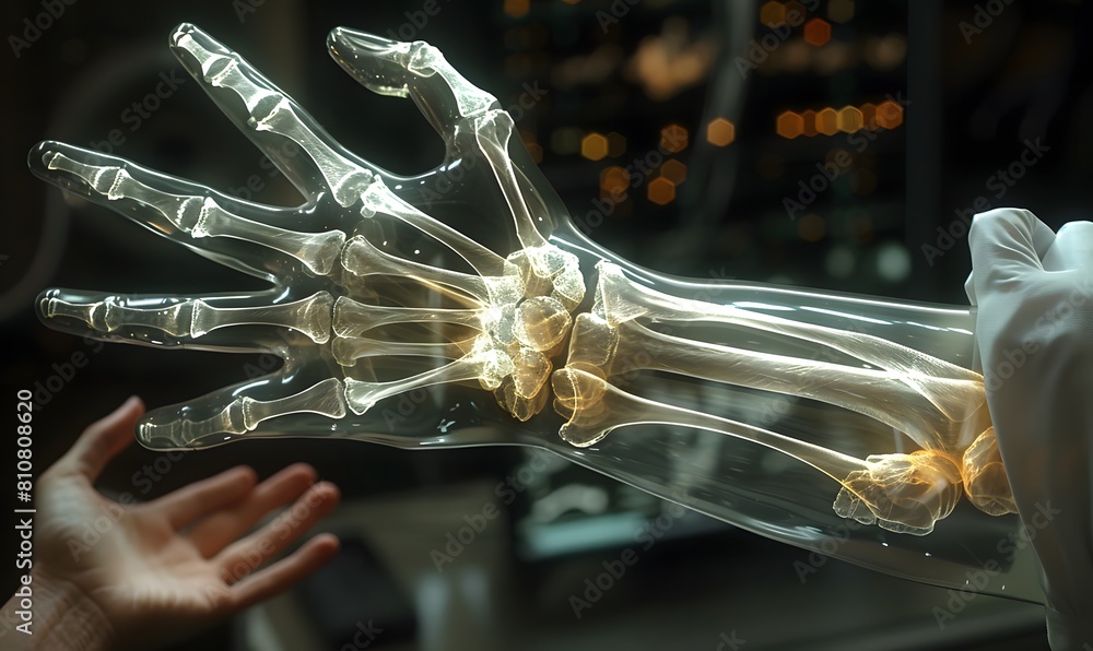 orthopedic surgery procedures involving the hand bones, using x-ray ...