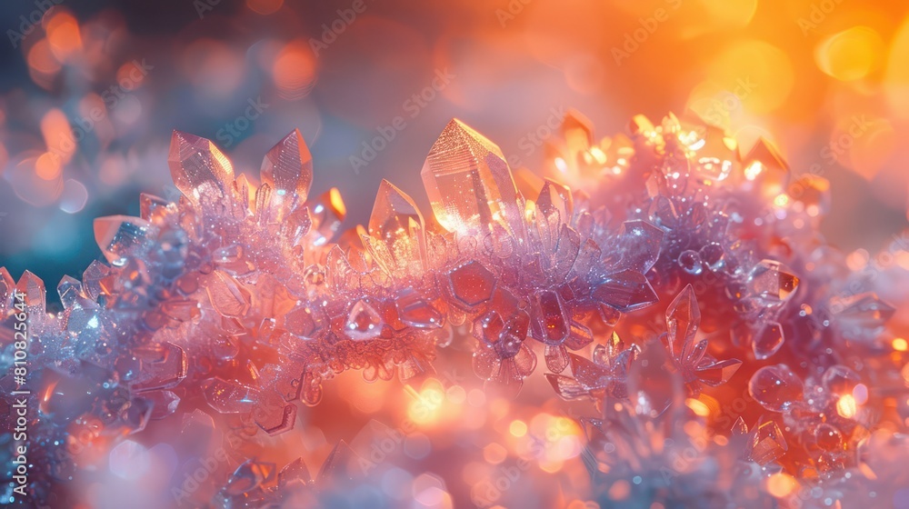 Macro image of crystals forming in a petri dish. which resembles an ...