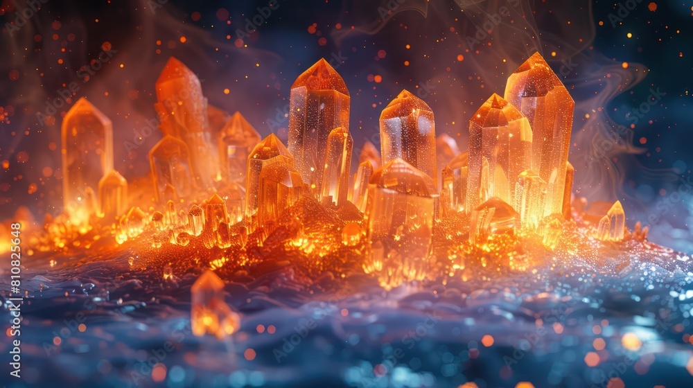 Macro image of crystals forming in a petri dish. which resembles an ...