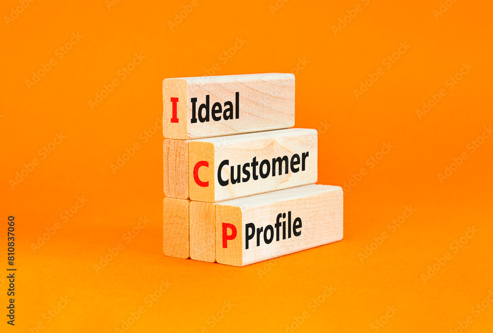 ICP ideal customer profile symbol. Concept words ICP ideal customer ...