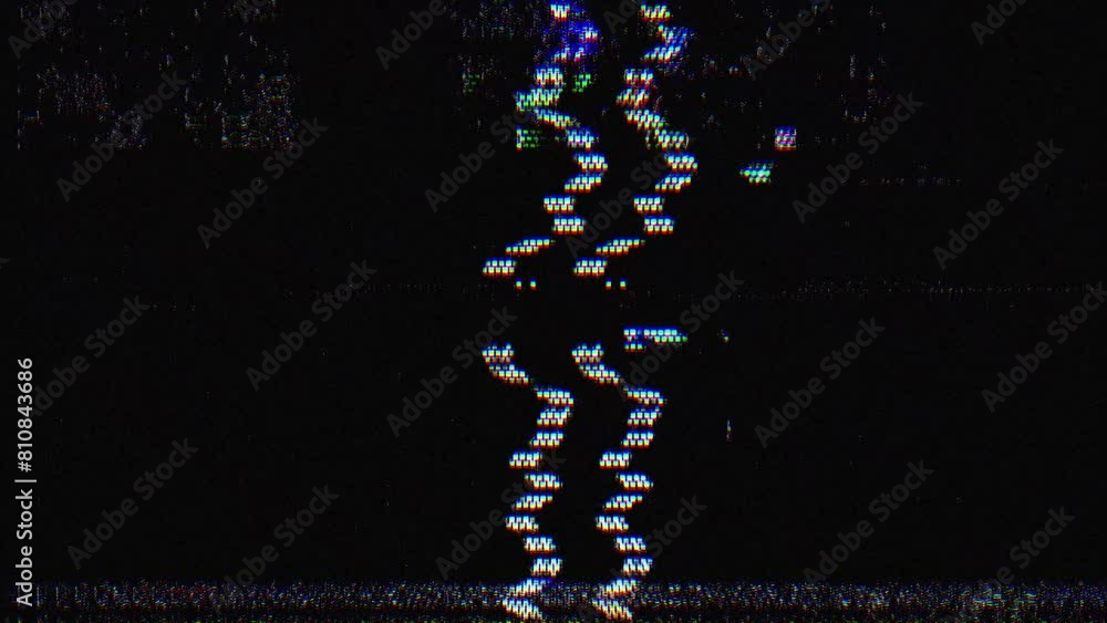 Analog Static Noise texture overlay. Horizontal stripes offset . No ...