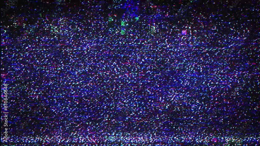 Analog Static Noise texture overlay. Horizontal stripes offset . No ...