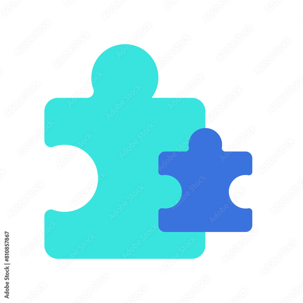 Editable puzzle game, puzzle pieces vector icon. Video game, game ...