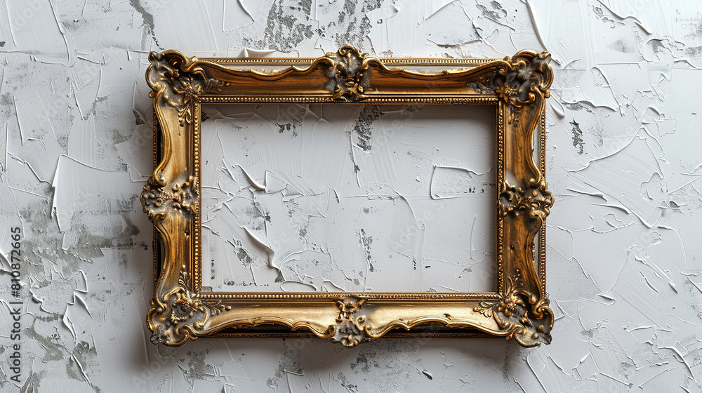 antique style golden bronze frame art design rectangle square frame ...