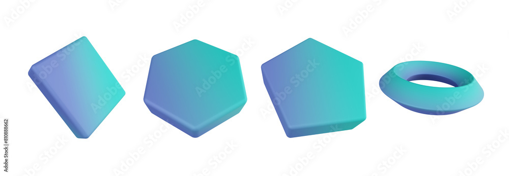 3d prism cuboid, prism hexagonal, prism pentagonal, prism torus ...