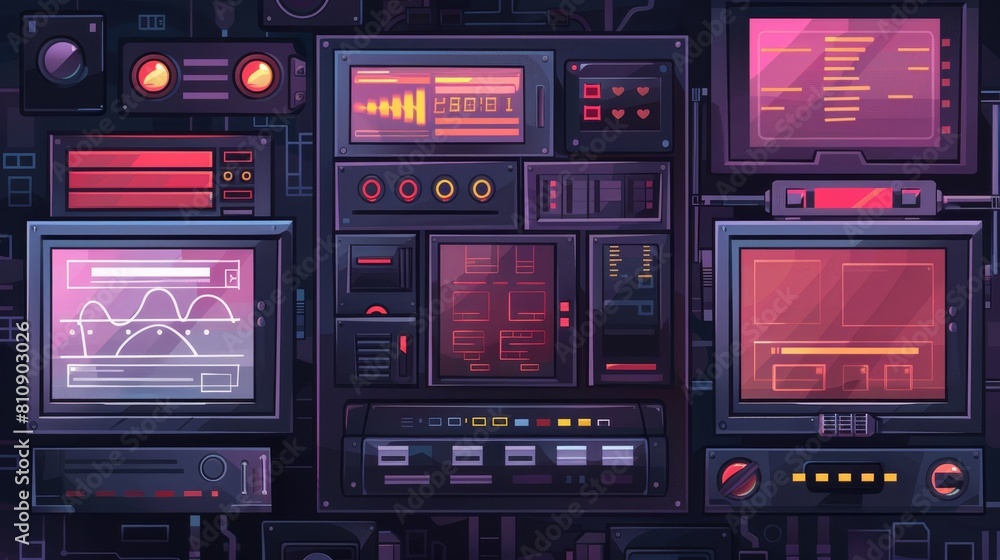 Message frames, loading bars, buttons, and folders are included in this ...