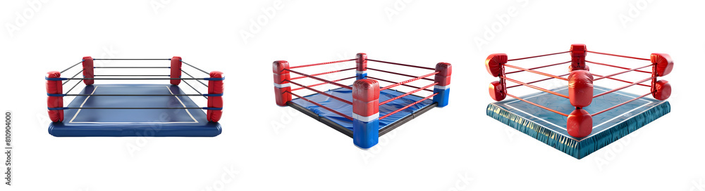 Bundle of Boxing ring Isolated on transparent background, png Stock ...