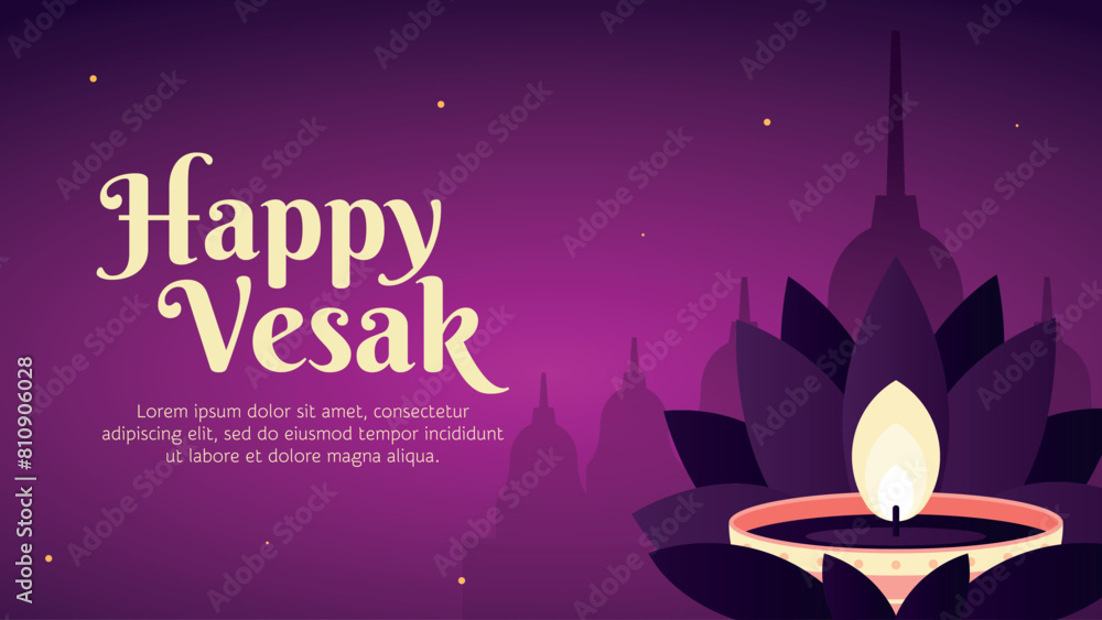 Gradient vesak banner template design Stock Vector | Adobe Stock