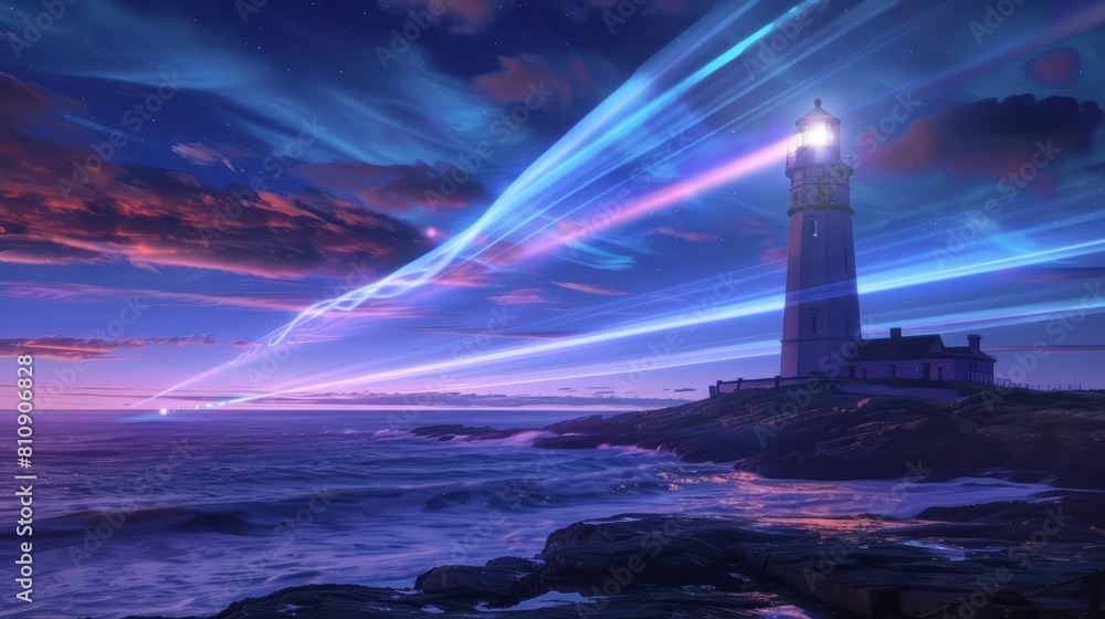 An old lighthouse on a craggy shore now beams futuristic laser shows ...