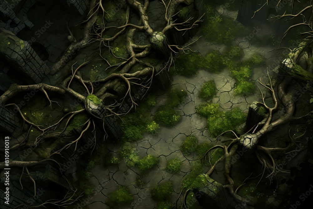 DnD Battlemap venomous, vines, labyrinth, deadly, plants, entangled ...