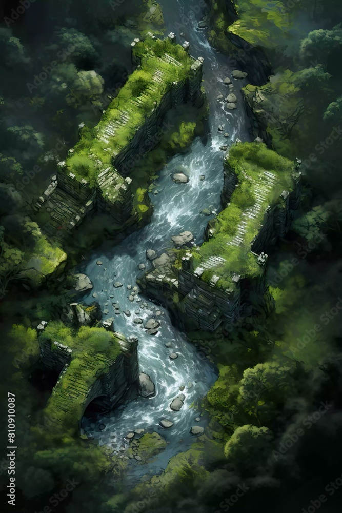 DnD Battlemap emerald, arch, bridge, green, nature, structure Stock ...