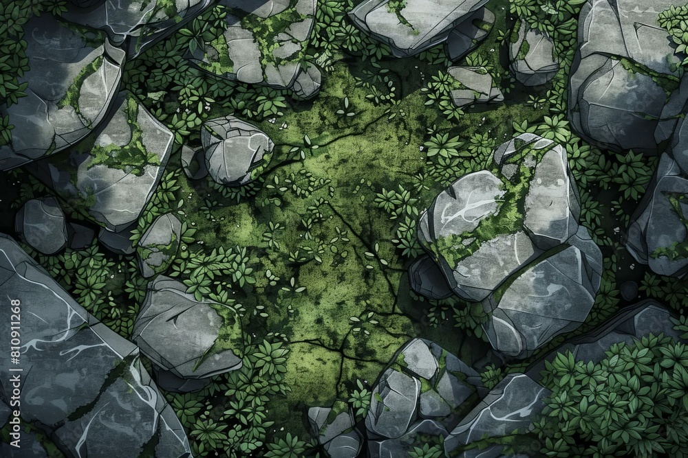 DnD Battlemap battle, map, stunning, boulder, field, landscape Stock ...