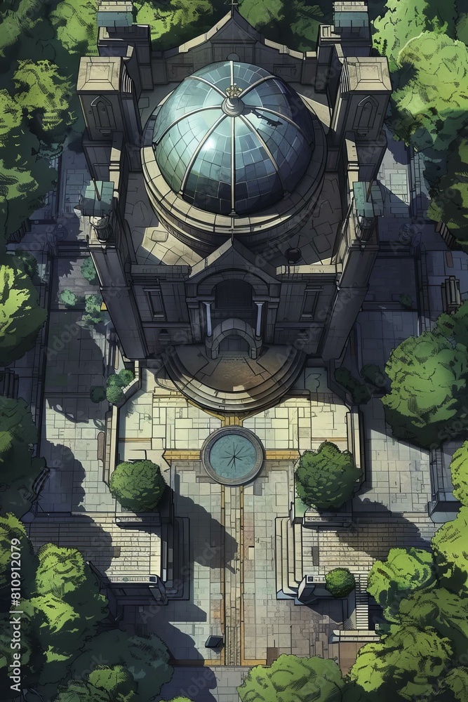 DnD Battlemap church, astral, ascendance, stone, ruins, mystical ...