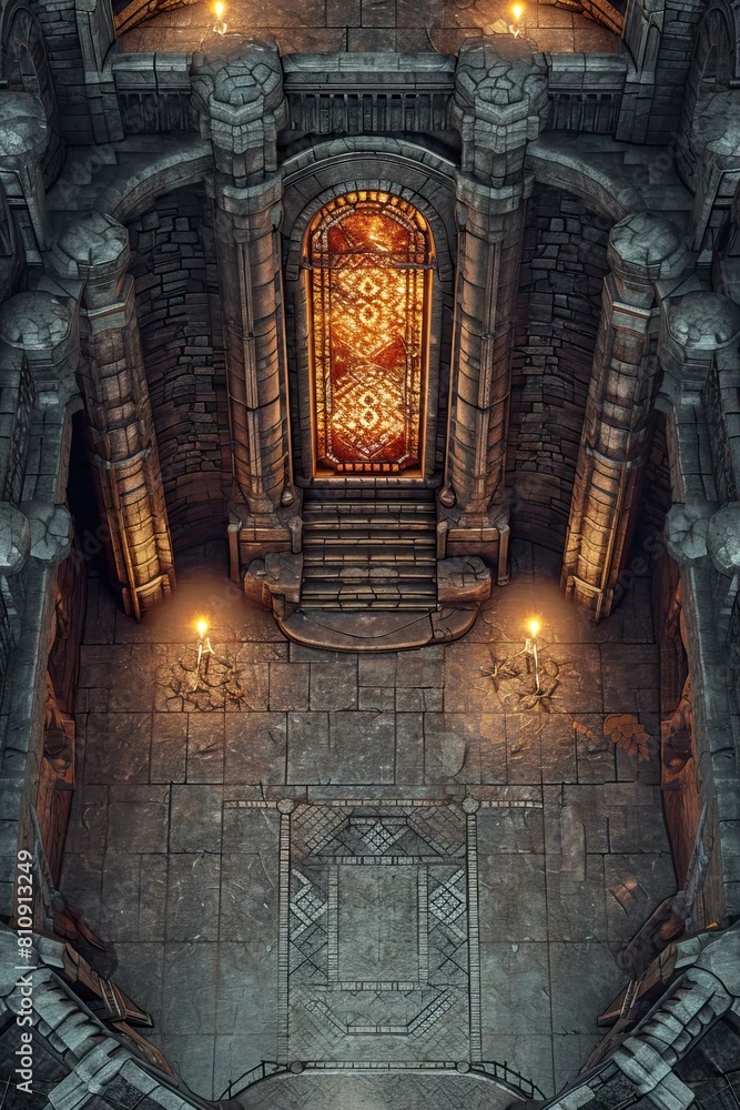 DnD Battlemap crystal, chamber, battlemap, opened, door, fantasy Stock ...