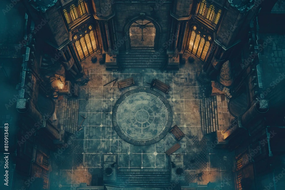 Photo & Art Print DnD Battlemap fantasy, cursed, chapel, battle, map ...