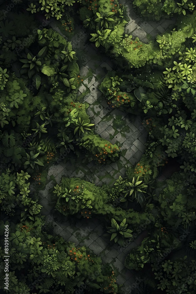 DnD Battlemap venomous, vine, mysterious, plant, entwines, forest Stock ...