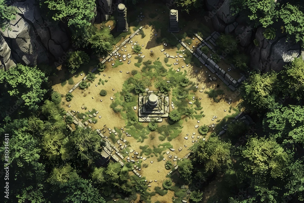 DnD Battlemap Forgotten Tomb Battlemap. Remains of an ancient ...