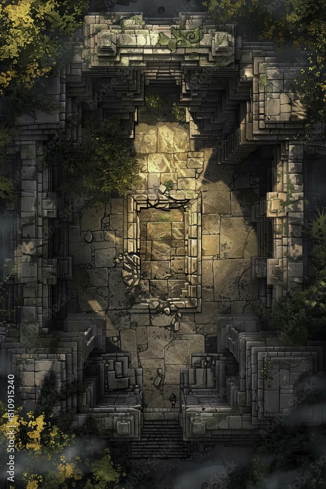 Ilustrace „DnD Battlemap Granite burial chamber - A crypt - Image of an ...