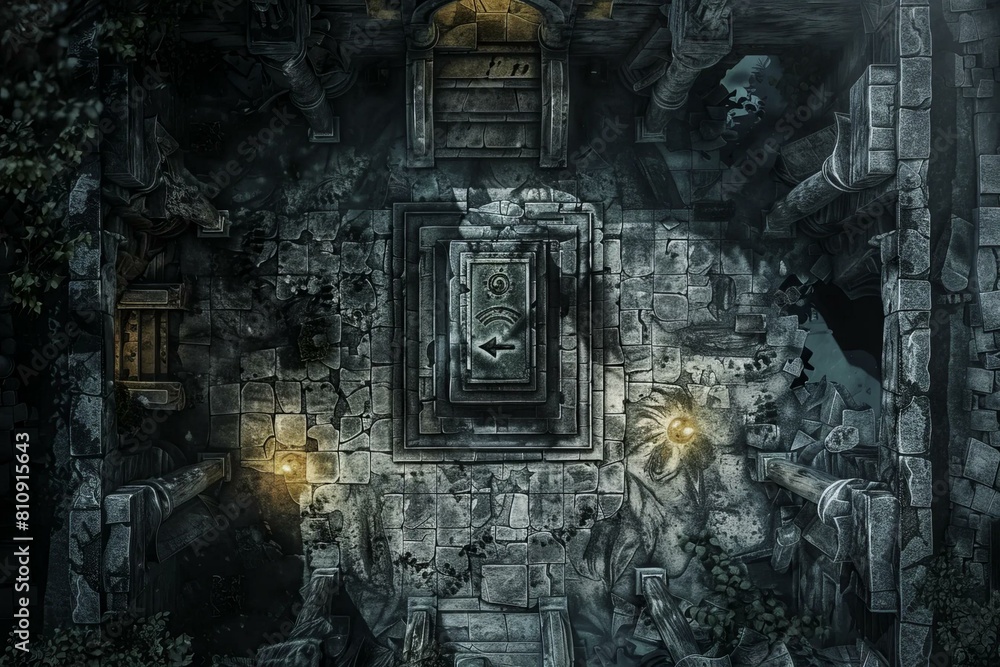 DnD Battlemap mysterious, crypt, ancient, tomb, exploration, secrets ...