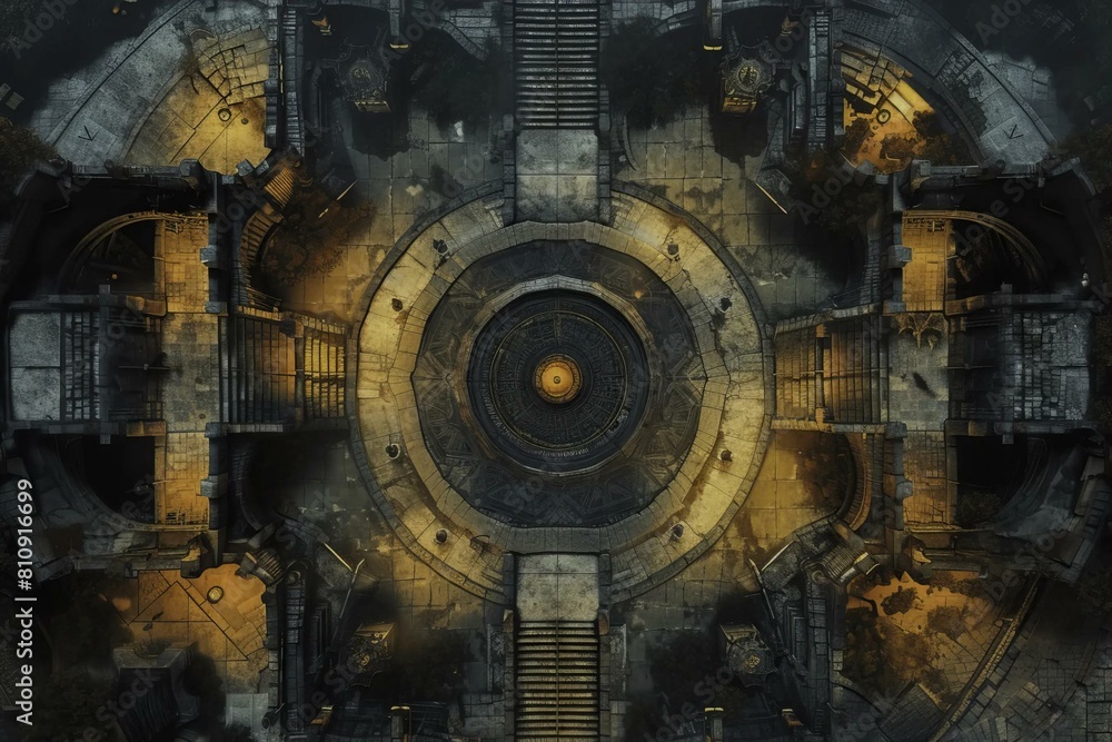 DnD Battlemap dark, eerie, underground, battles, necromancers, crypt ...