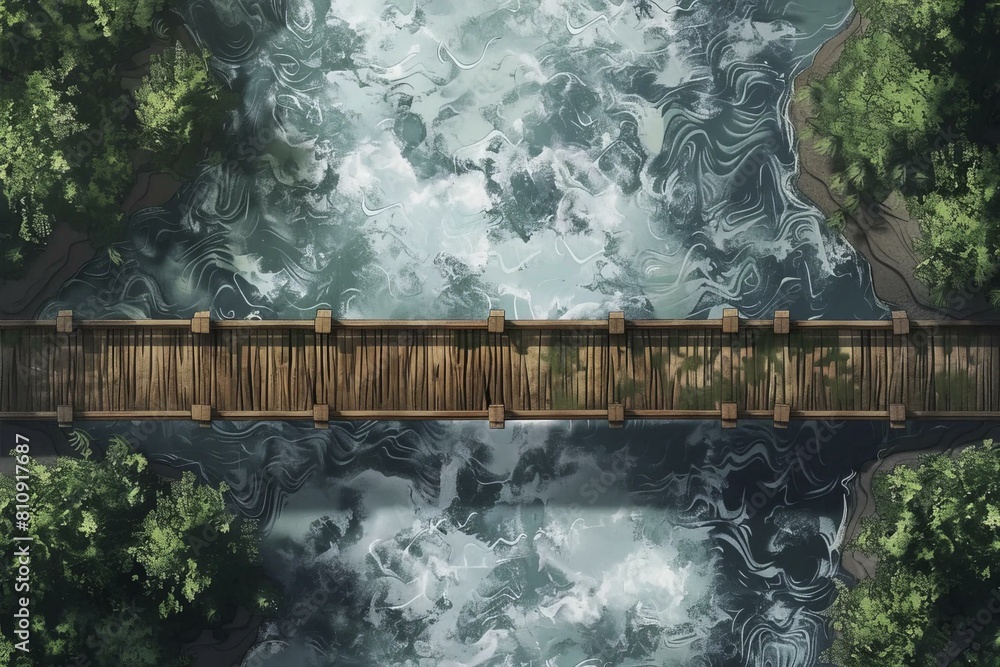 DnD Battlemap sturdy, bridge, battlemap, ancient, stone, river ...