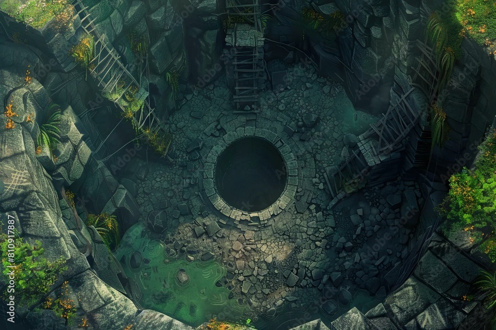 DnD Battlemap subterranean, tunnel, mystery, darkness, underground ...